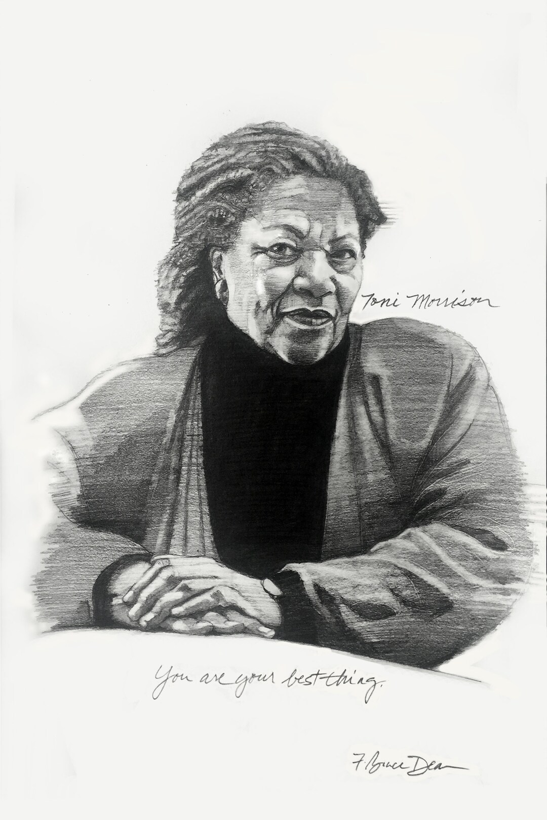 Toni Morrison 2 Portrait, "you Are Your Best Thing." Fine Art, Digital ...