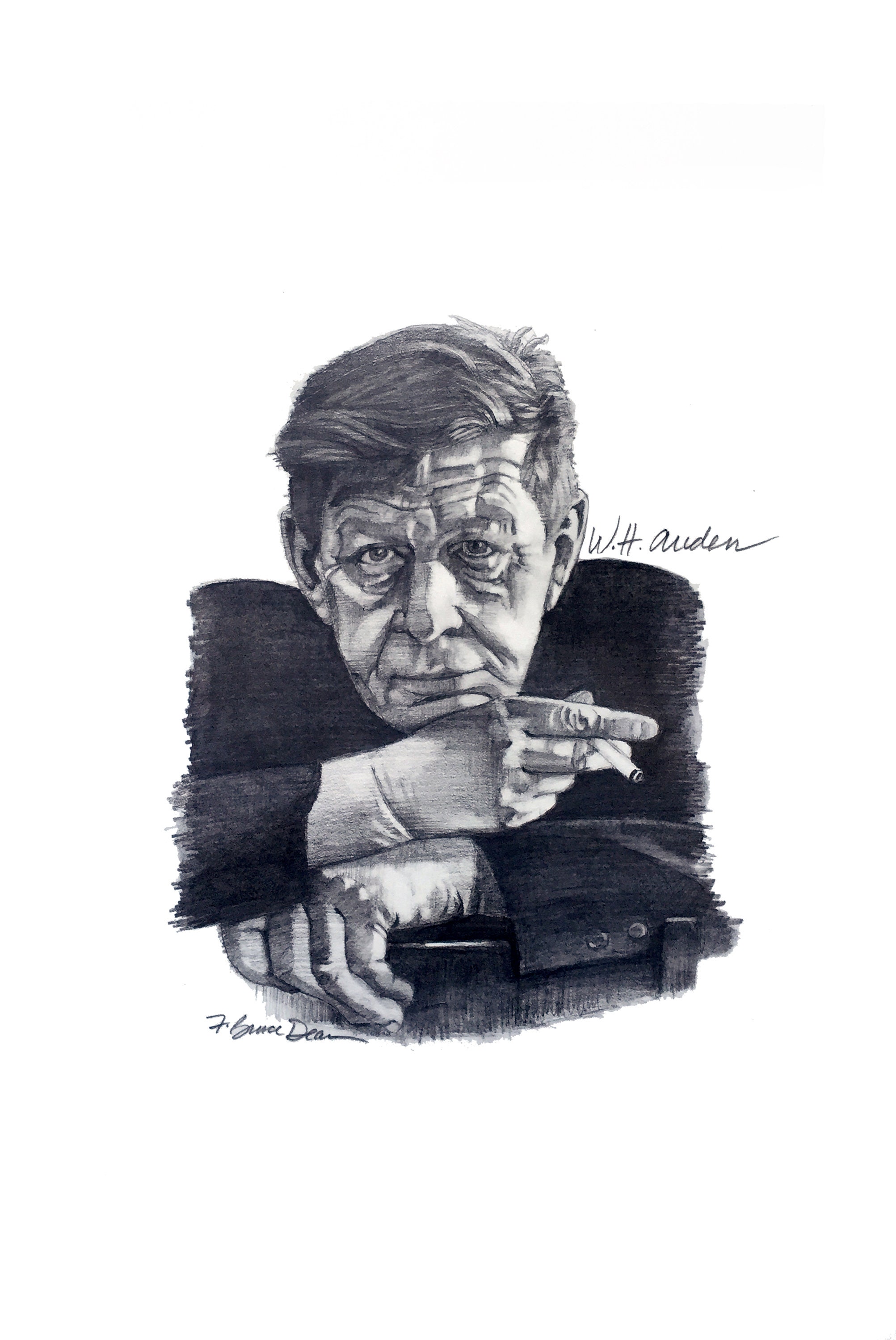 W.H. Auden Portrait, Fine Art, Digital Print - Etsy