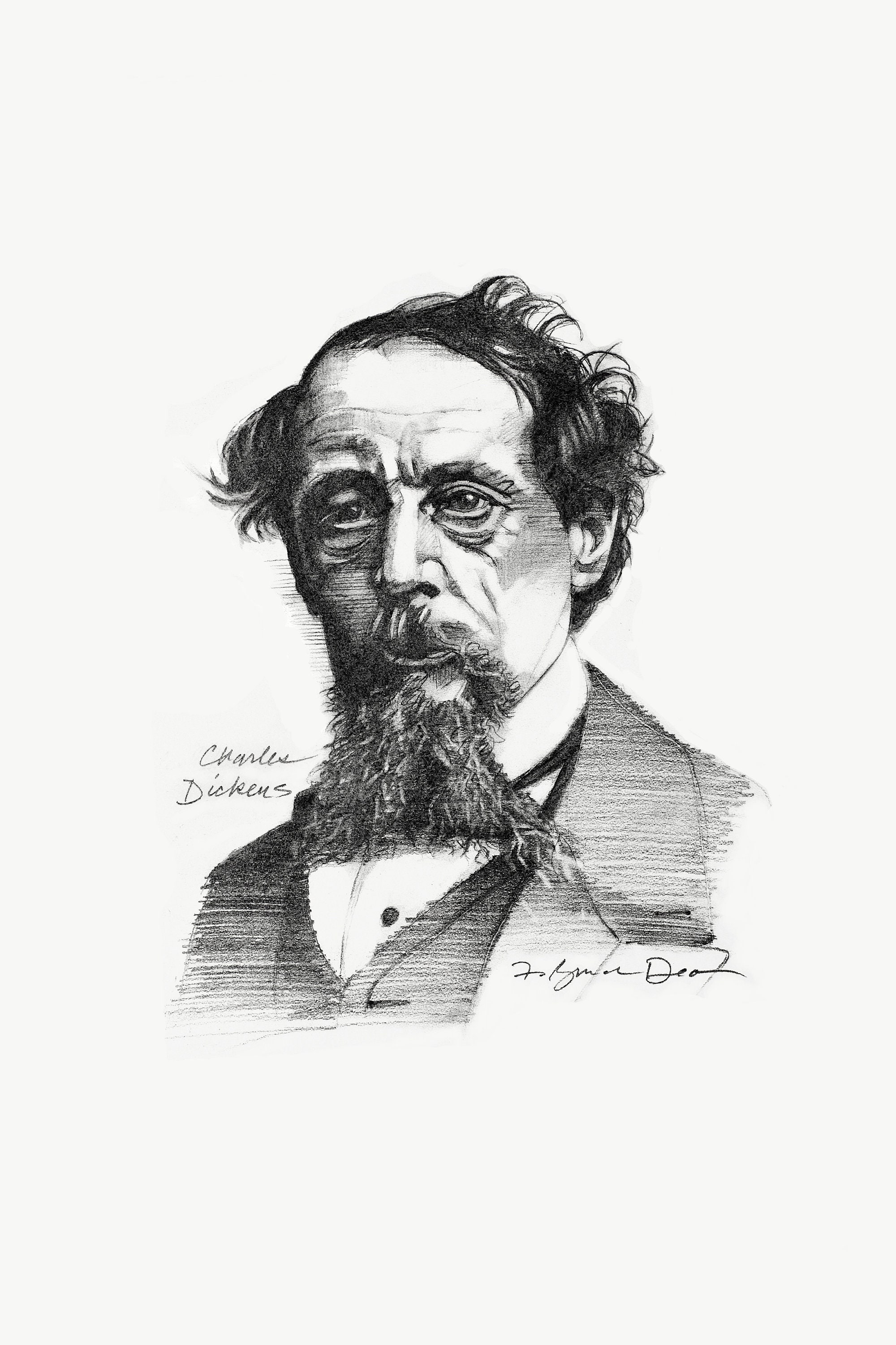Charles Dickens Portrait, Fine Art, Digital Print - Etsy