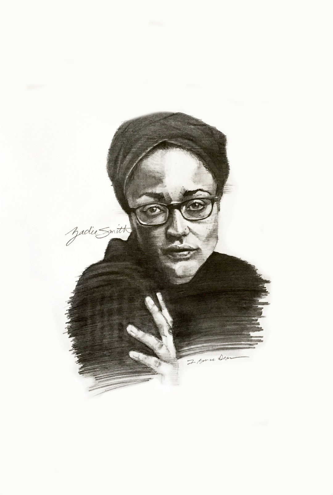 Zadie Smith Portrait, Fine Art, Digital Print - Etsy