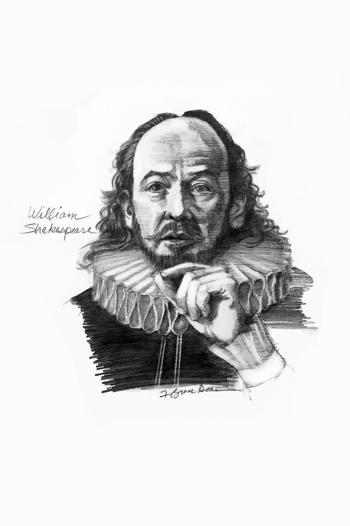 William Shakespeare Portrait, Fine Art, Digital Print - Etsy