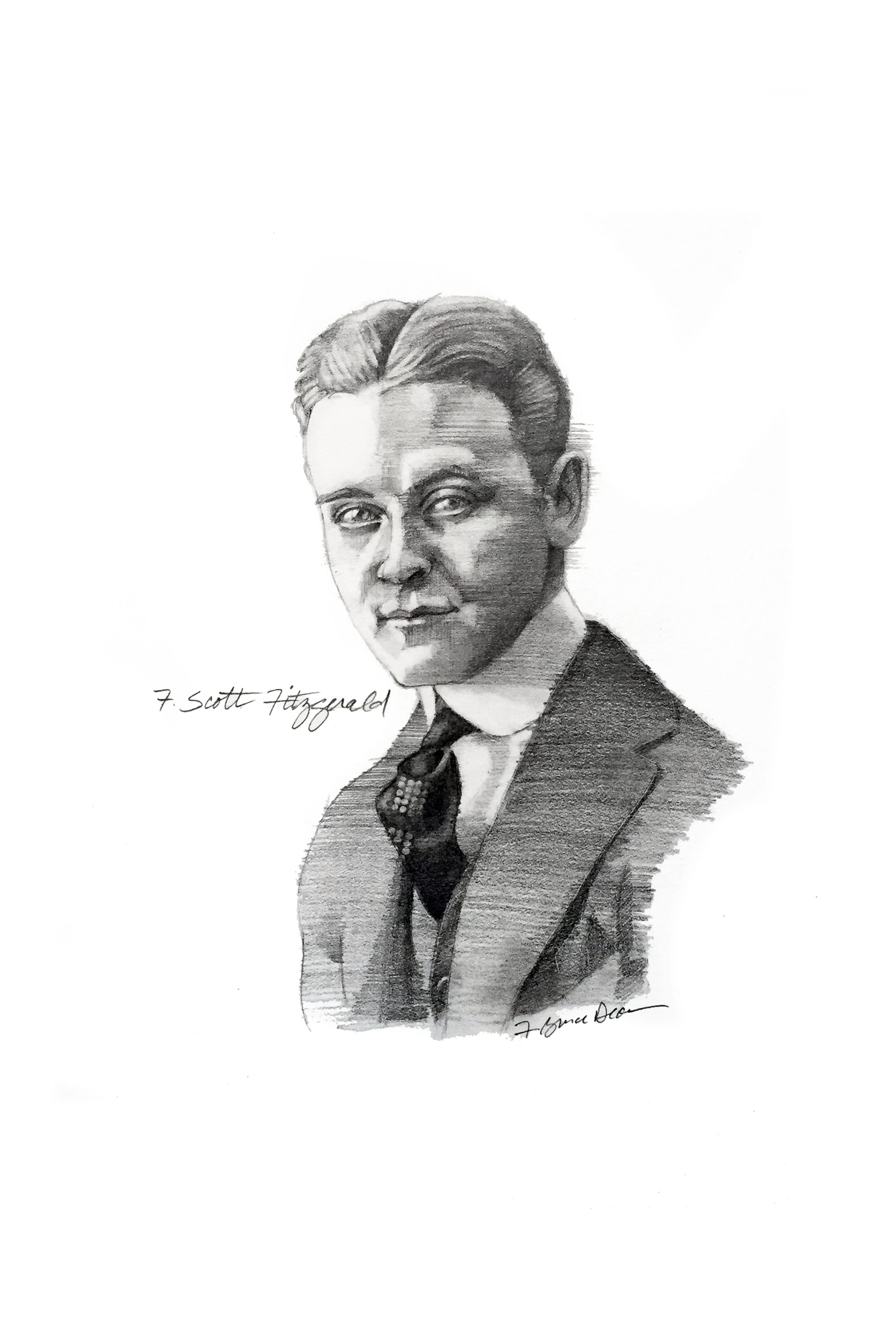 F. Scott Fitzgerald Portrait, Fine Art, Digital Print - Etsy