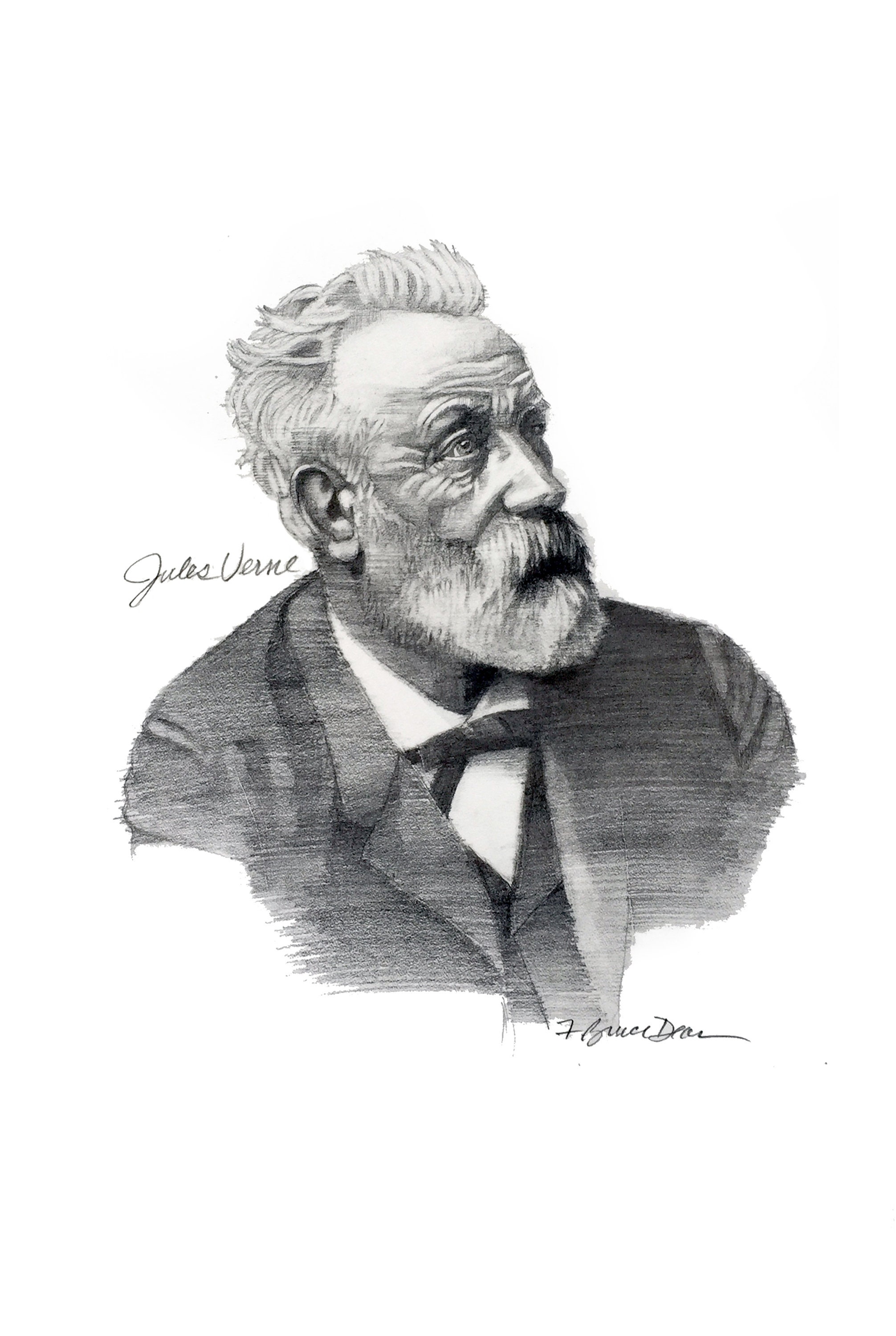 Jules Verne Portrait, Fine Art, Digital Print - Etsy