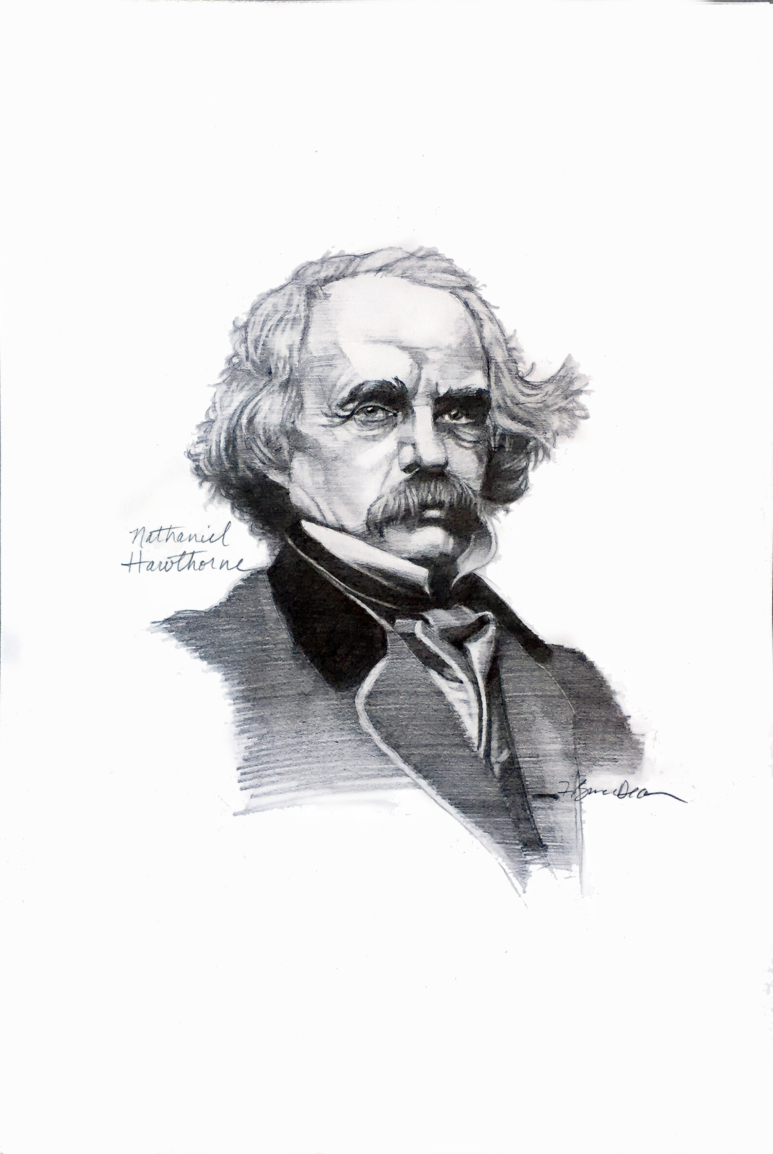 Nathaniel Hawthorne Portrait, Fine Art, Digital Print - Etsy