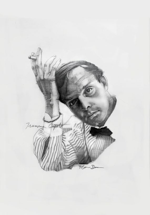 Truman Capote Portrait Fine Art Digital Print | Etsy Denmark