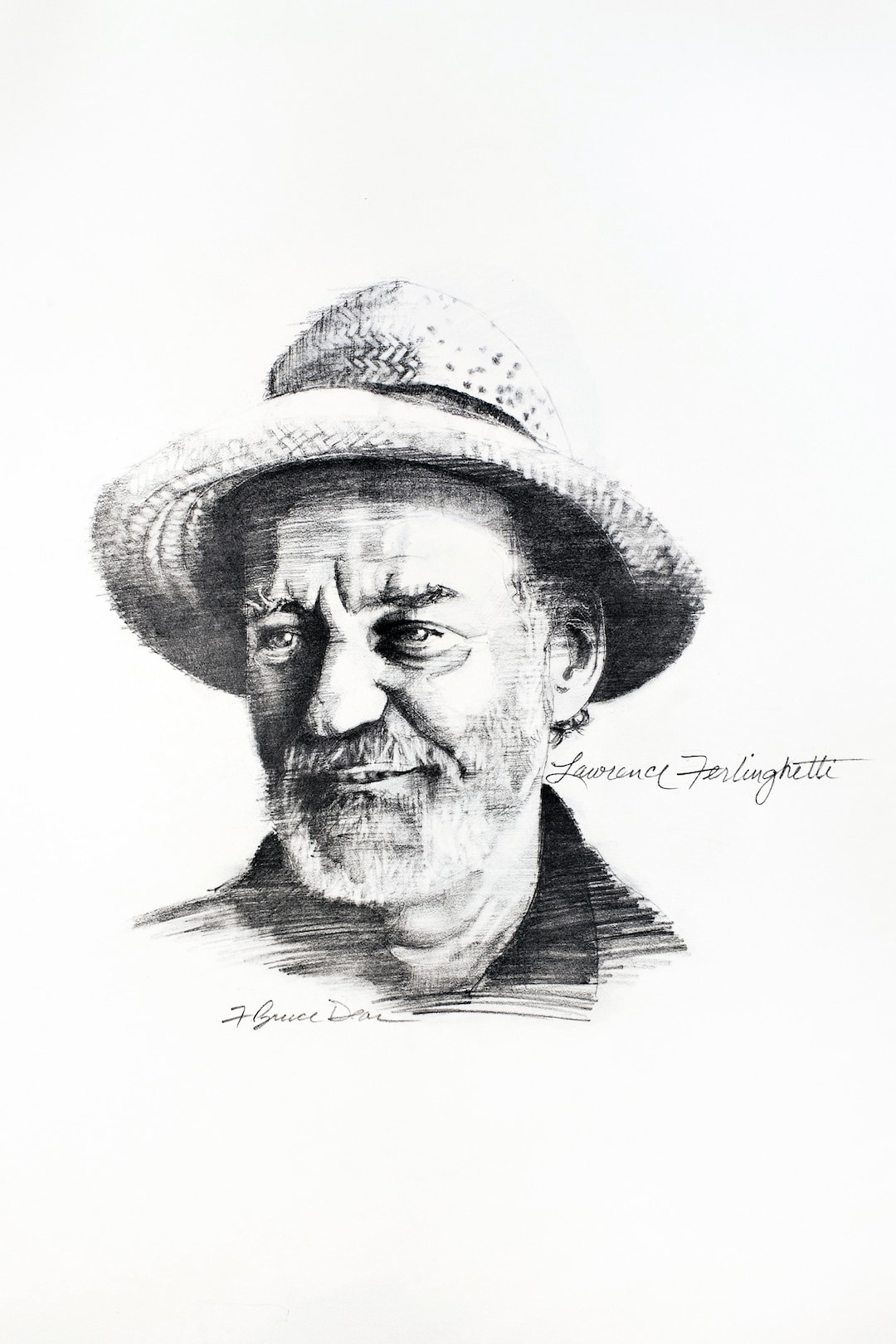 Lawrence Ferlinghetti Portrait, Fine Art, Digital Print - Etsy