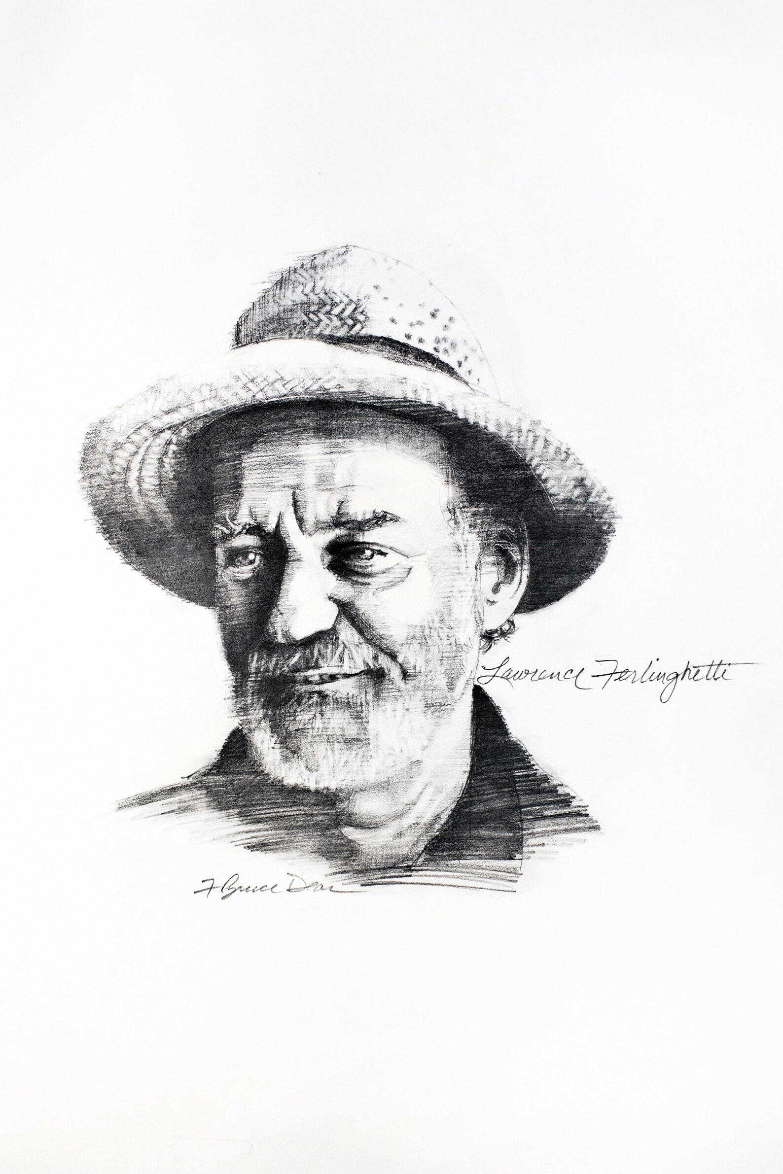 Lawrence Ferlinghetti Portrait, Fine Art, Digital Print - Etsy