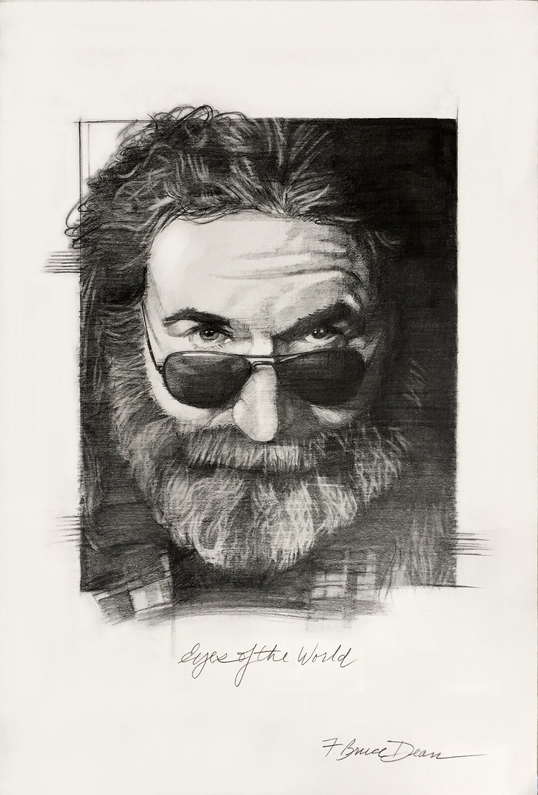 Jerry Garcia Portrait, Fine Art Digital Print: "eyes of the World." - Etsy
