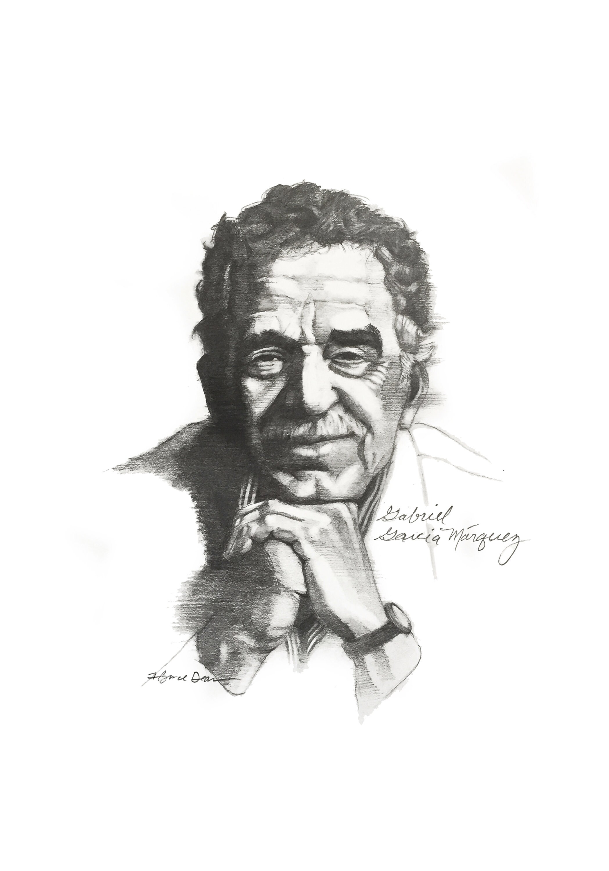 Gabriel Garcia Marquez Portrait, Fine Art Digital Print - Etsy