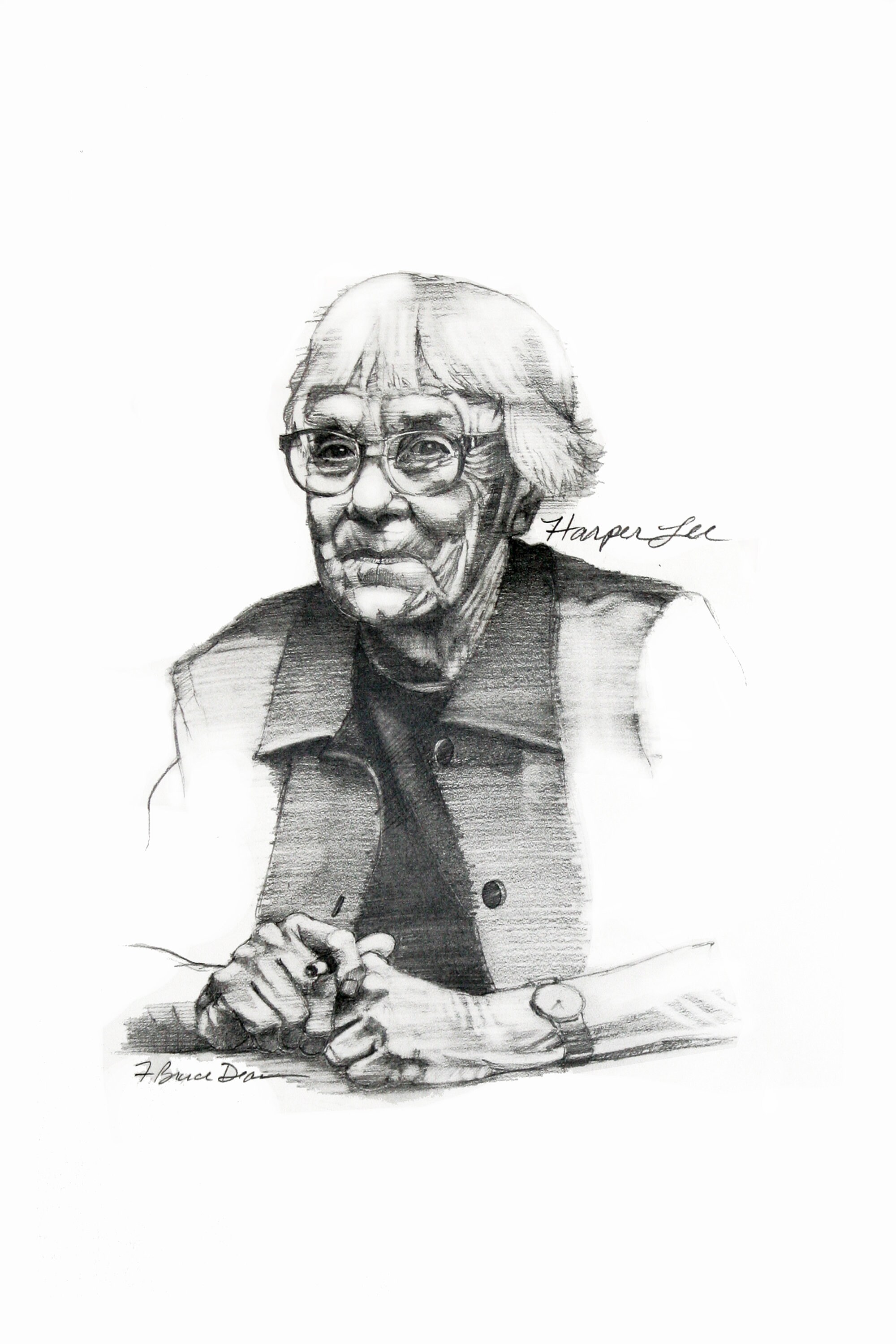 Harper Lee Portrait, Fine Art, Digital Print - Etsy