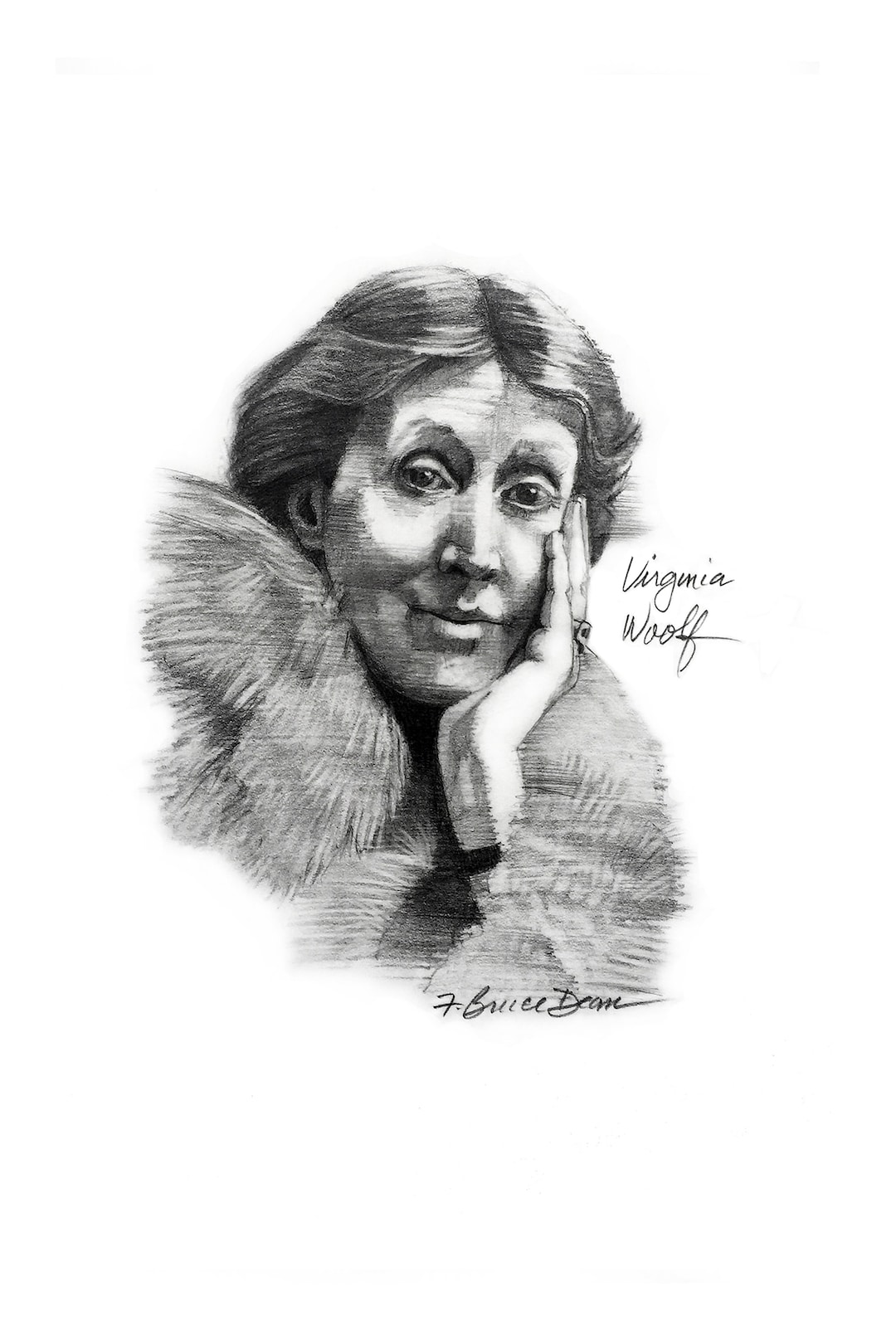 Virginia Woolf Portrait, Fine Art, Digital Print - Etsy