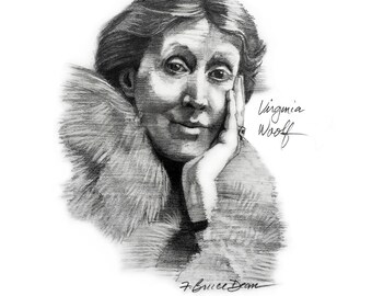 Virginia Woolf Portrait: Art Print - Etsy