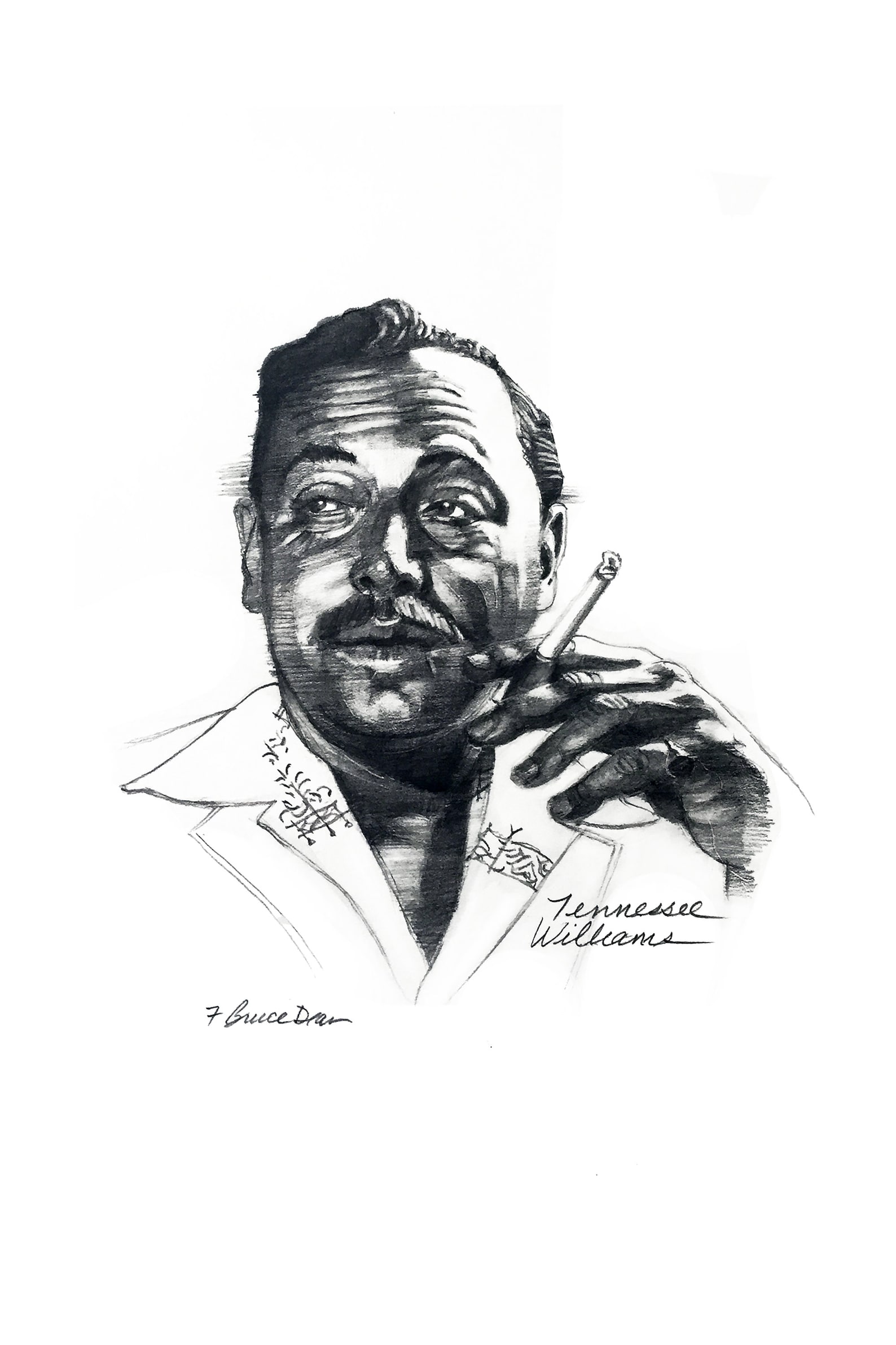 Tennessee Williams Portrait, Fine Art, Digital Print - Etsy