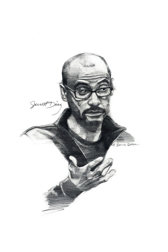 Junot Díaz Portrait. Fine Art Digital Print | Etsy