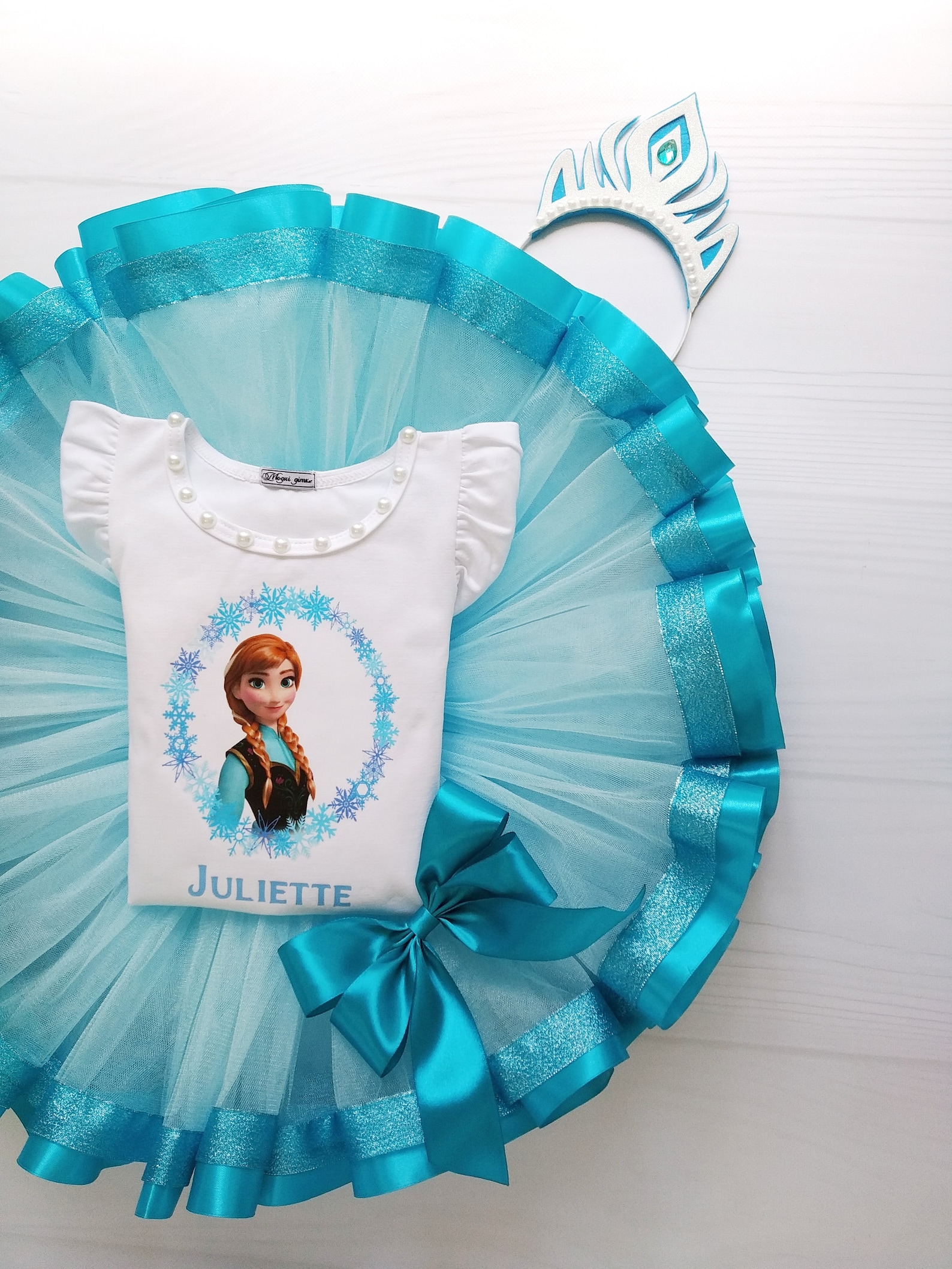 Princess Tutu Set Personalized Dress Ble Toddler Girl - Etsy