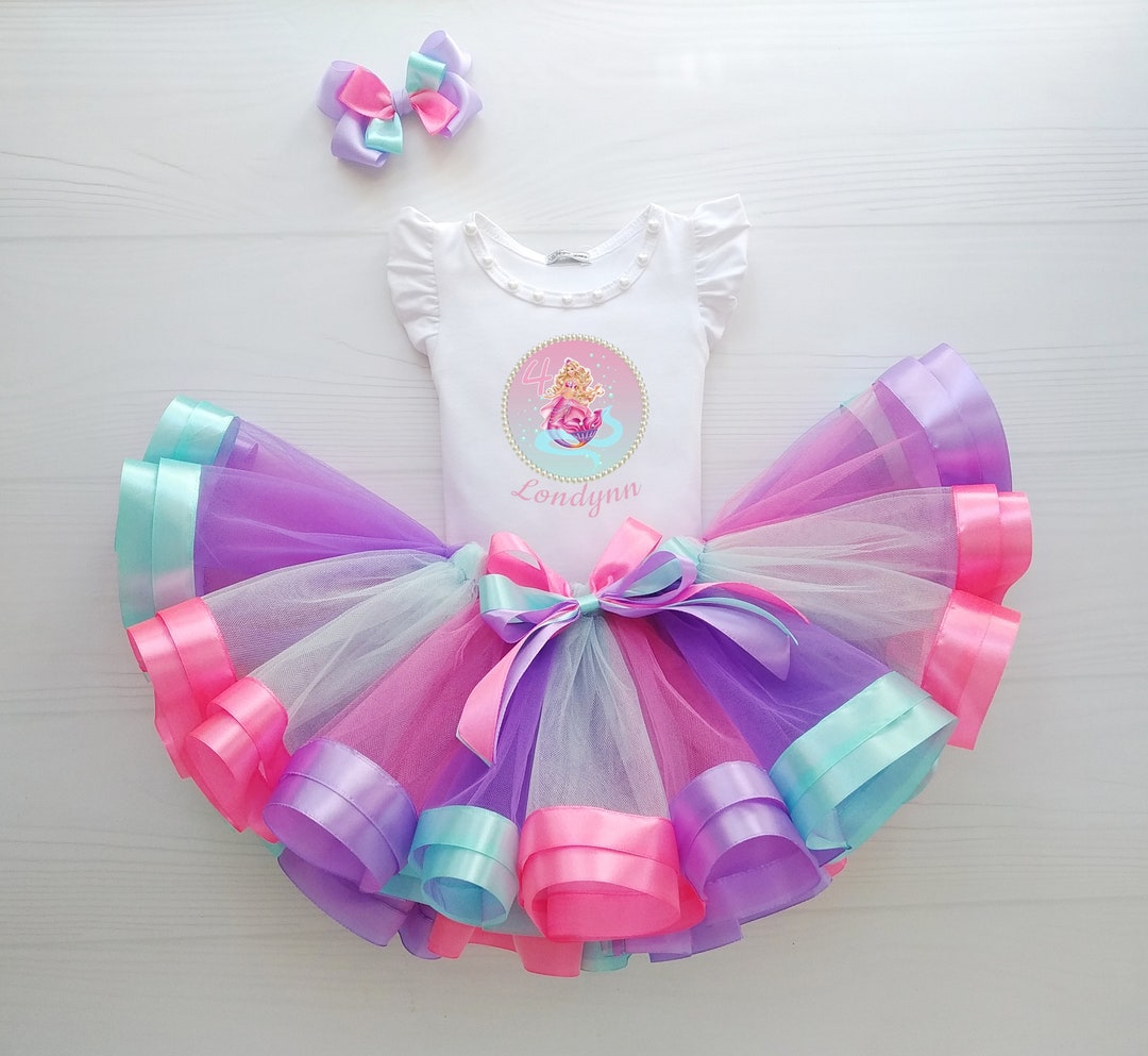 Personalized Birthday Outfit for Girls, Custom Name Shirt With Rainbow ...