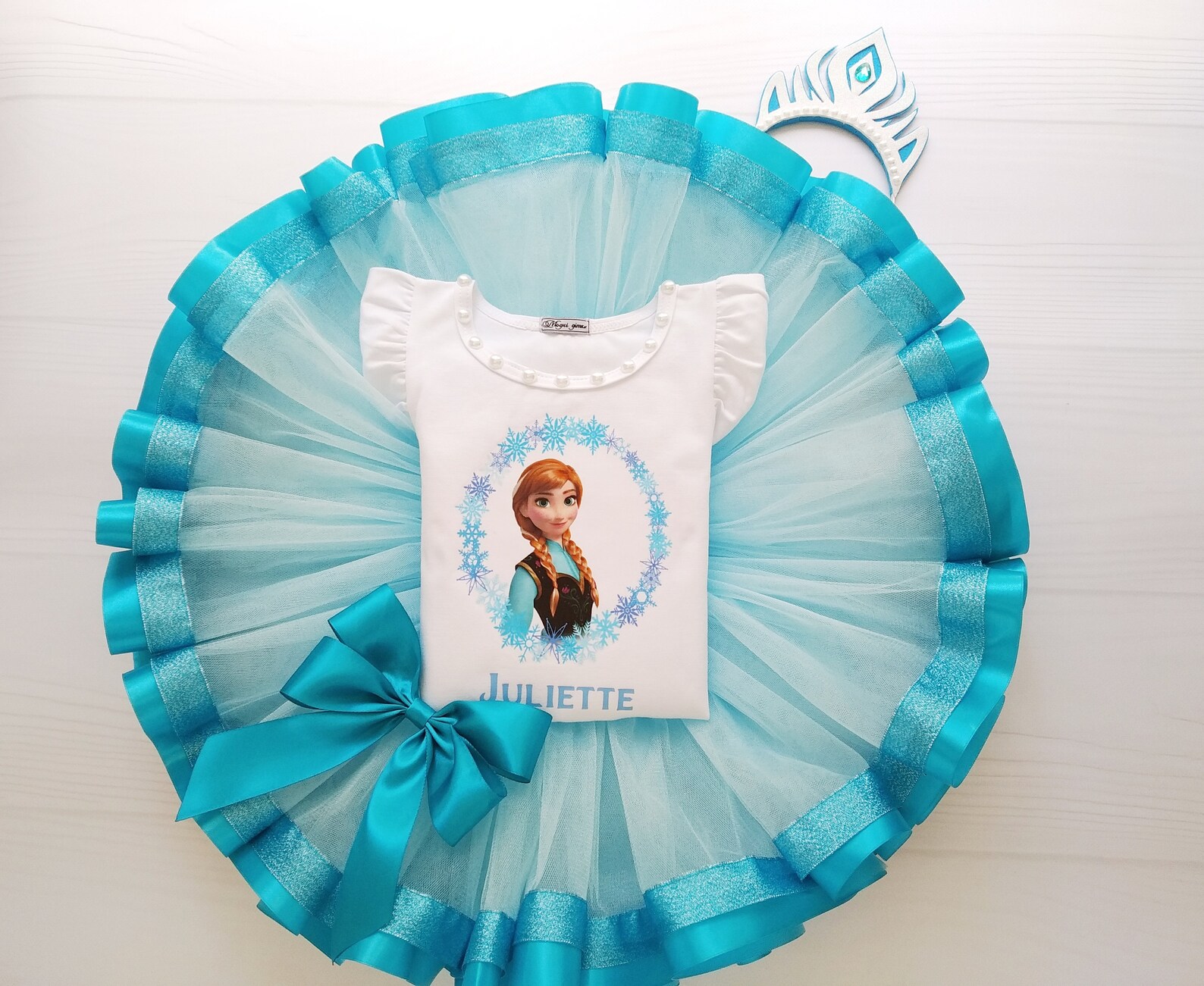 Princess Tutu Set Personalized Dress Ble Toddler Girl - Etsy