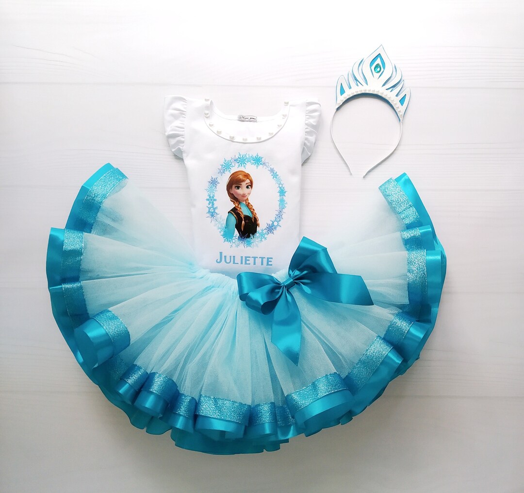 Princess Outfit, Princess Tutu Set, Blue Toddler Tulle Tutu, Girls ...