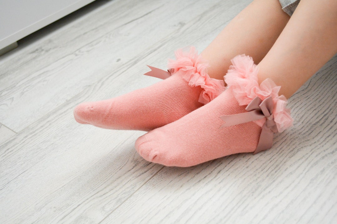 Cute Socks for Little Girls Pastel Socks With Ribbon Sweet - Etsy