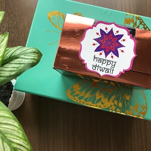 25 Happy Diwali Sticker Mithai sweet Box Gift Bag - Etsy Canada