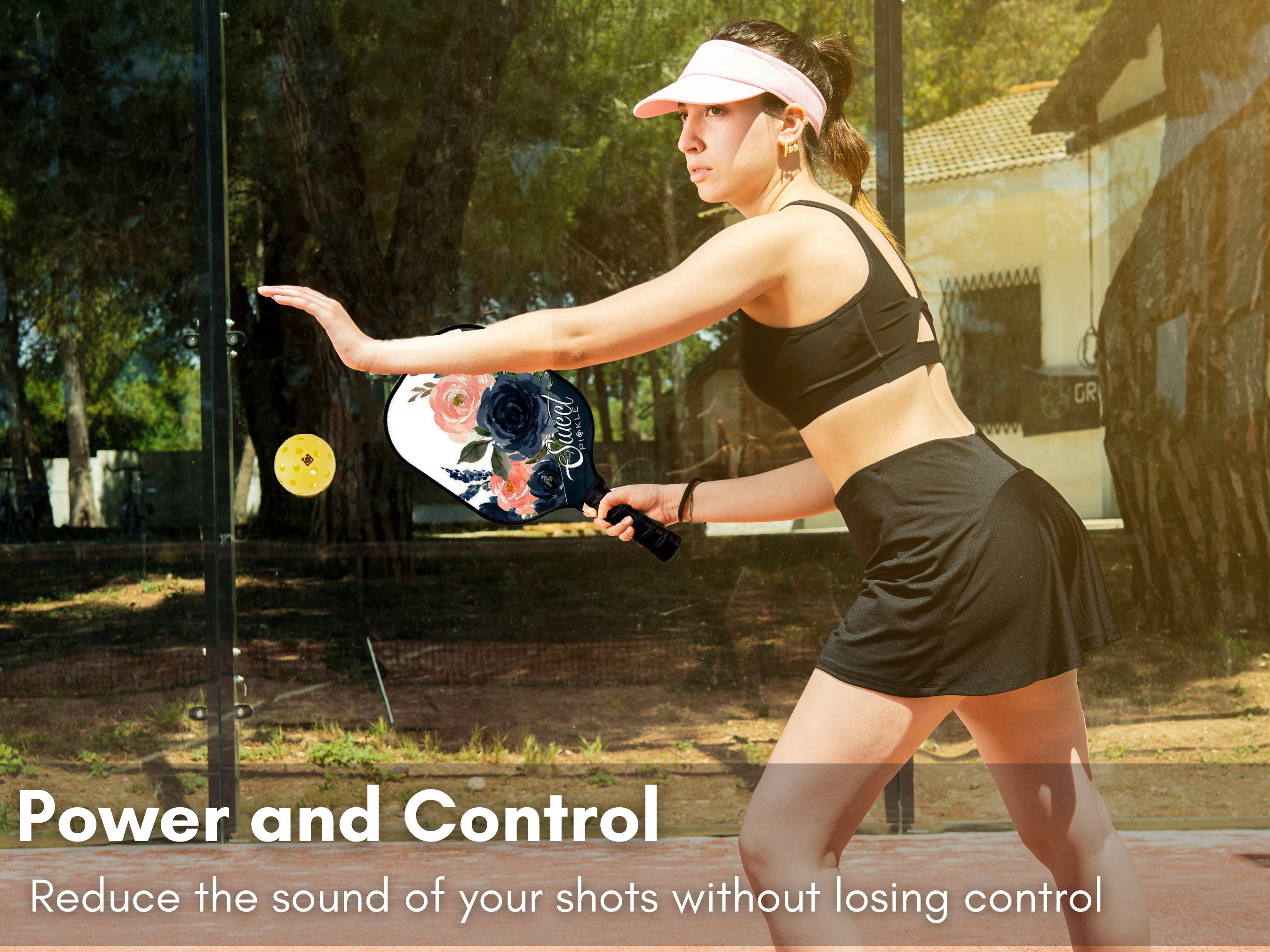 Sweet Pickle Sunset Beach & Garden Rose Lightweight Pickleball Paddle ...