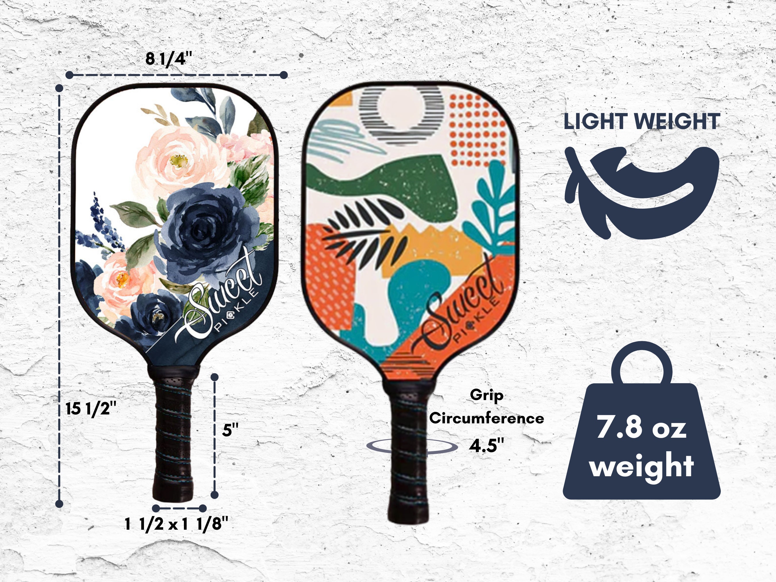 Sweet Pickle Sunset Beach & Garden Rose Lightweight Pickleball Paddle ...