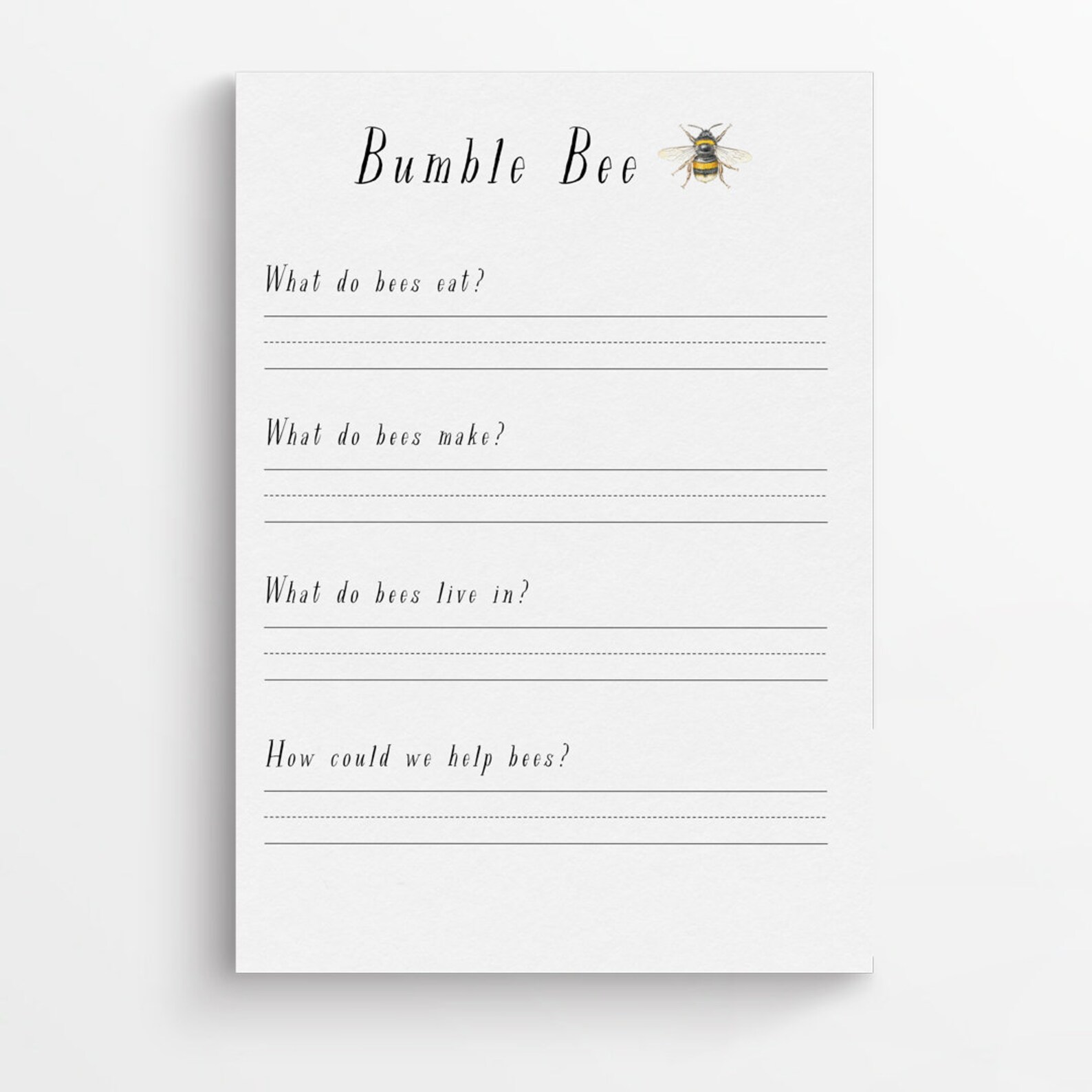 Bee Themed Worksheets for Nursery, Reception, Kindergarten, KS1 - Etsy