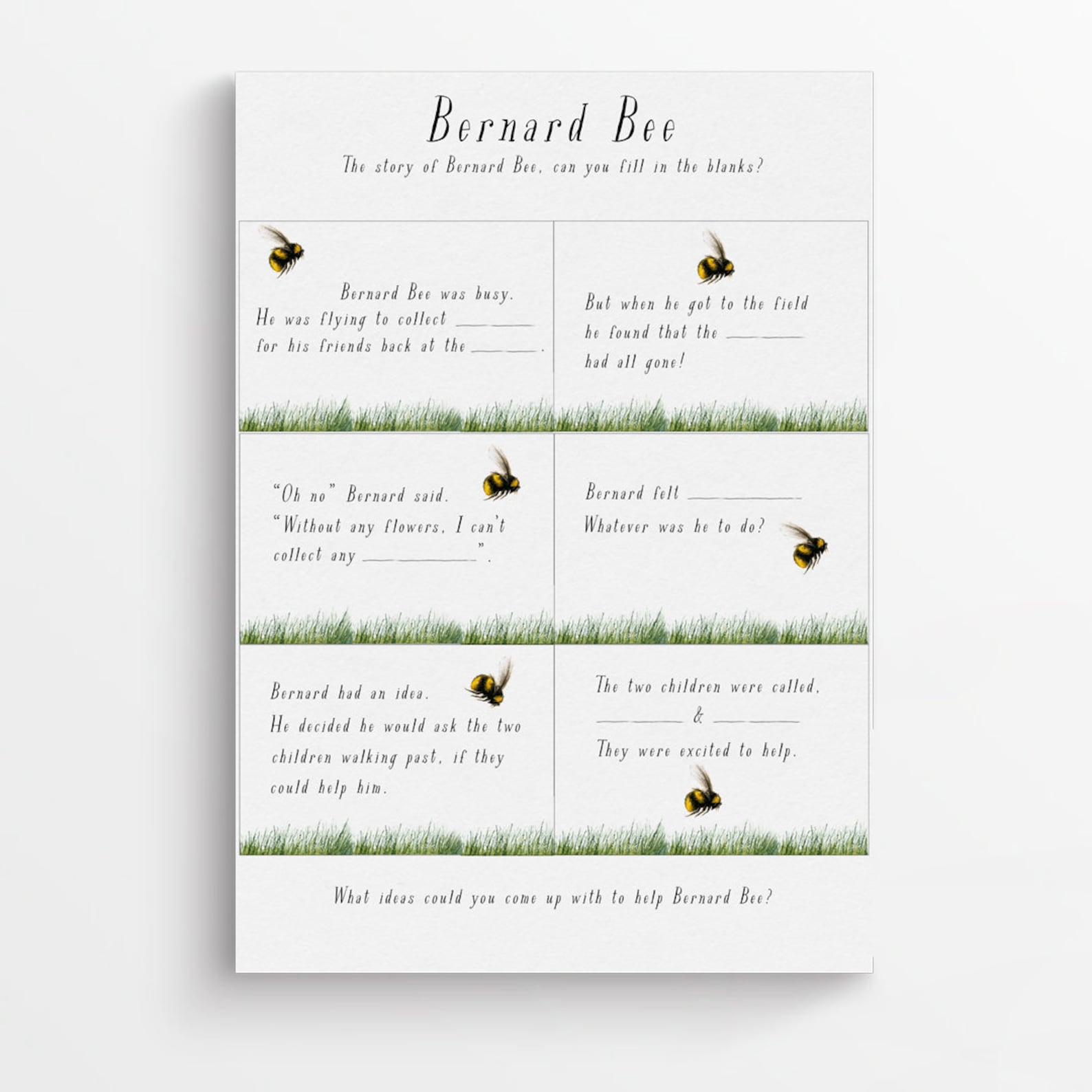 Bee Themed Worksheets for Nursery Reception Kindergarten - Etsy