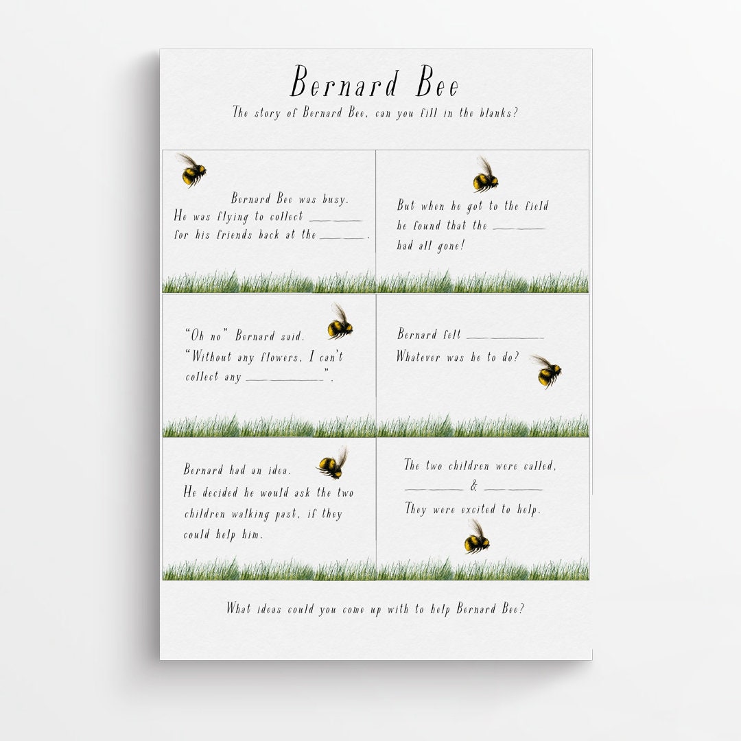 Bee Themed Worksheets for Nursery, Reception, Kindergarten, KS1 - Etsy