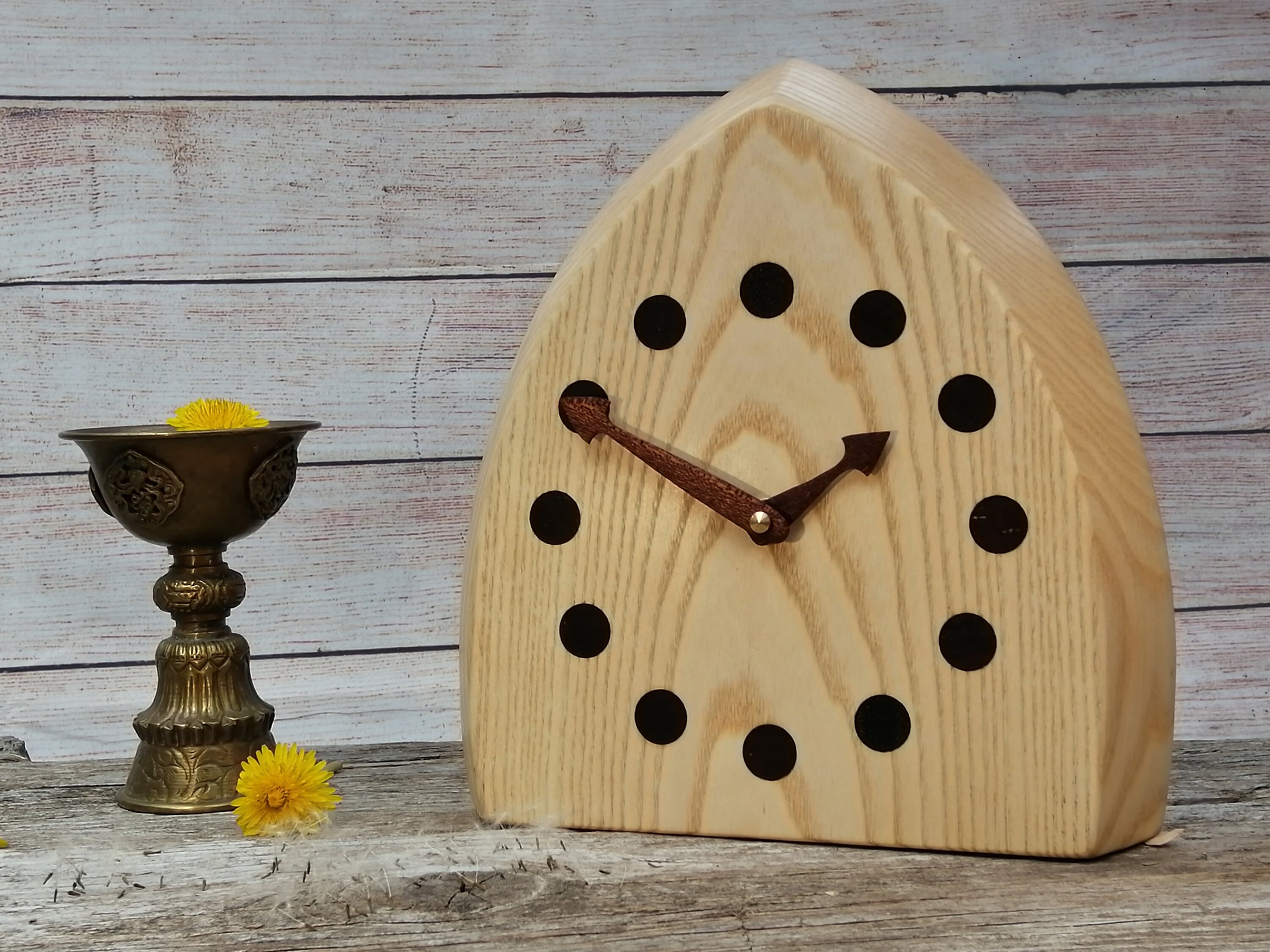 Clock Wooden Clock Ash Clock Free Standing Clock - Etsy