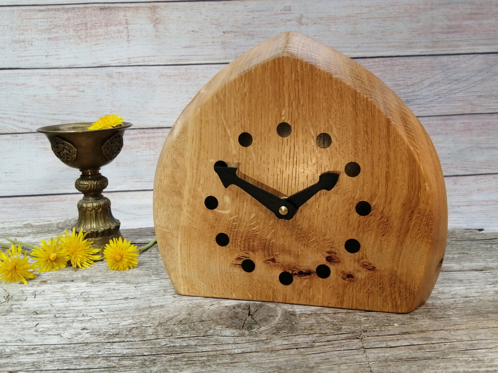 Clock, Wooden Clock, Oak Clock, Free Standing Clock, Mantlepiece Clock ...