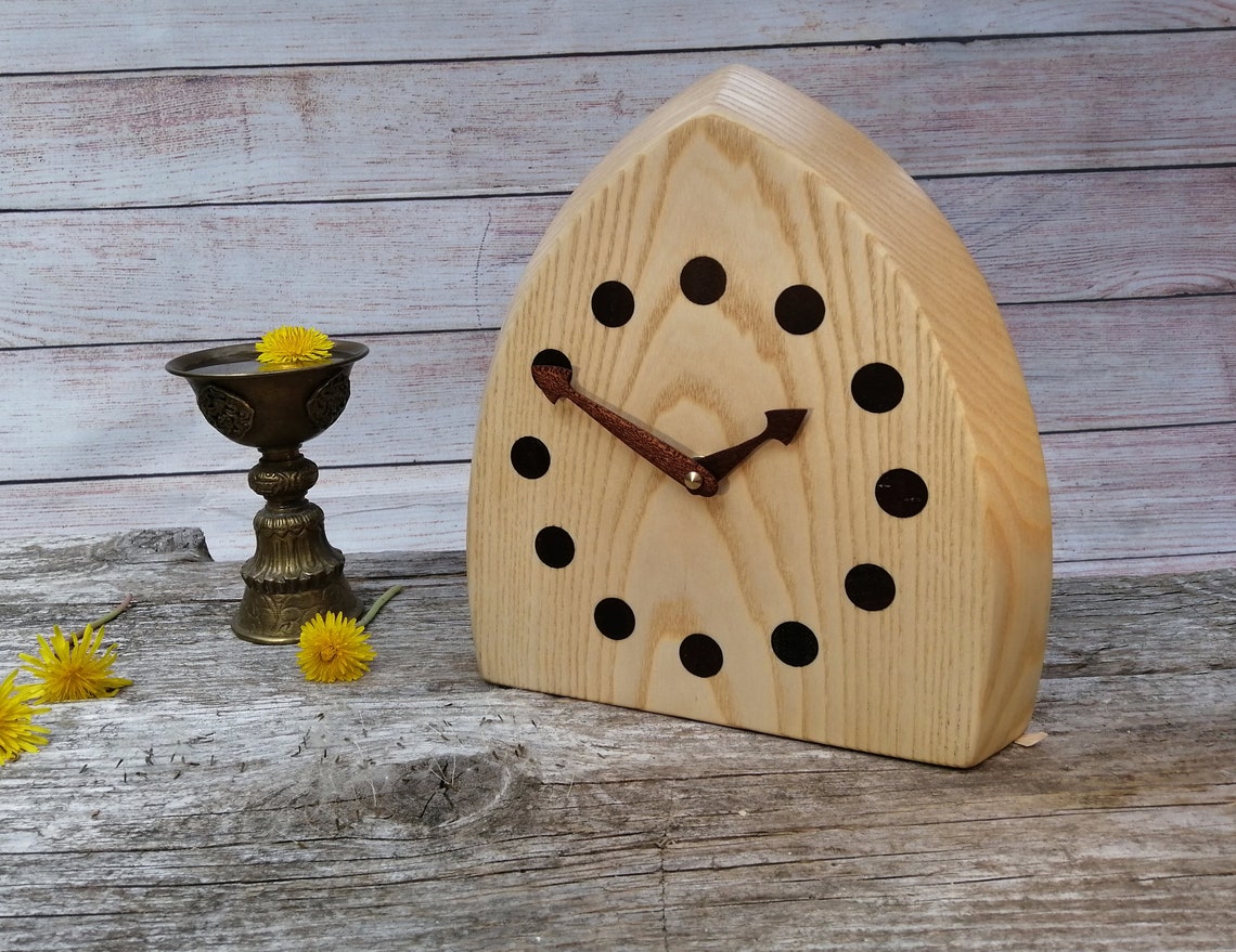 Clock Wooden Clock Ash Clock Free Standing Clock - Etsy