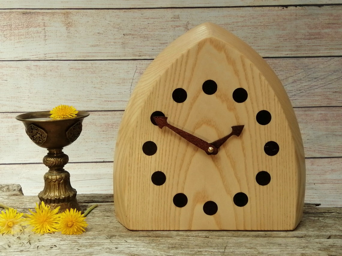 Clock Wooden Clock Ash Clock Free Standing Clock - Etsy