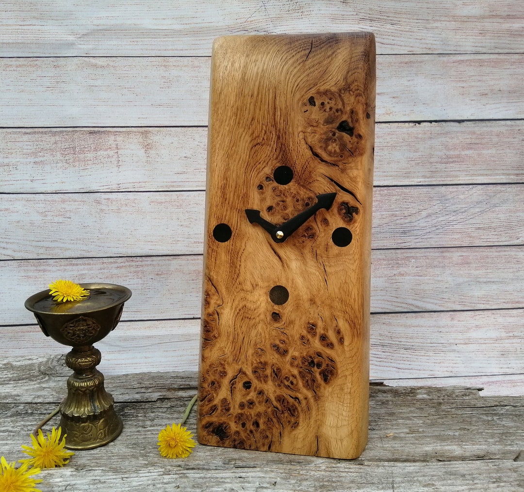 Clock Wooden Clock Oak Clock Free Standing Clock - Etsy