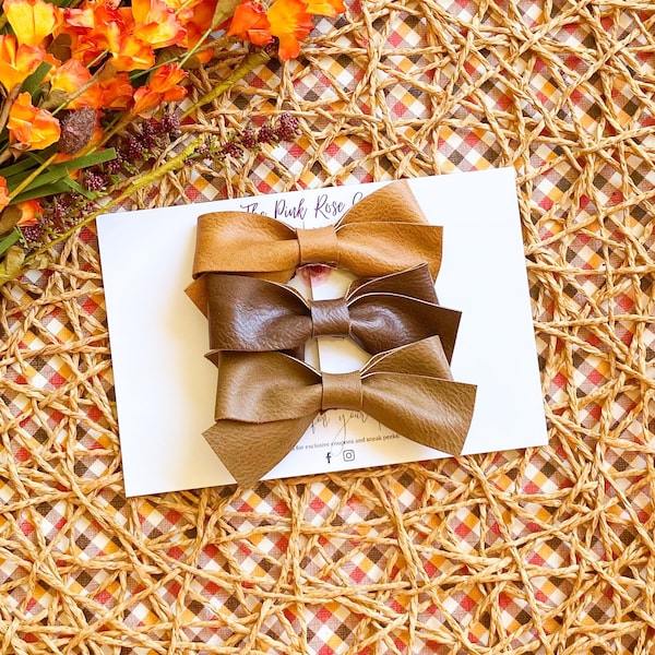 Leather Bow - Etsy