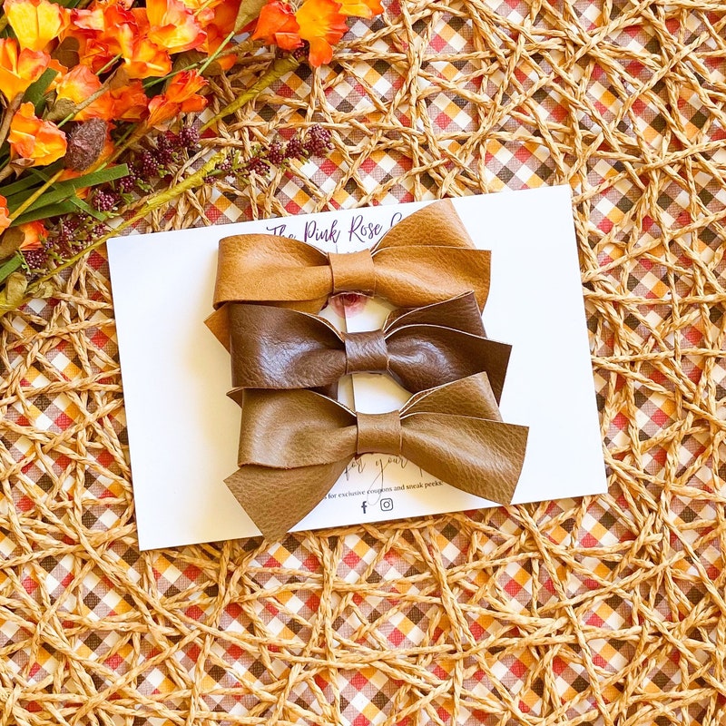 Faux Leather Bow Template - Etsy