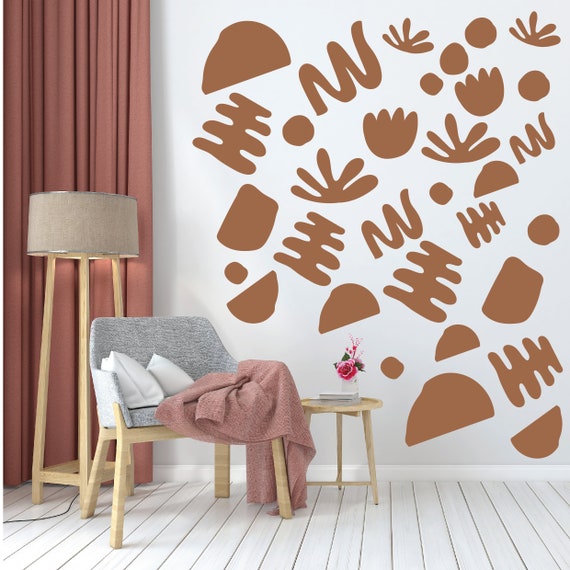 Shape Abstract Wall Decals Abstract Wall Stickers Boho Modern home look ...