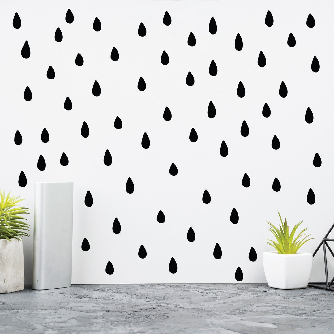 Modern Raindrop Wall Decals Nursery Decals Rain Wall - Etsy