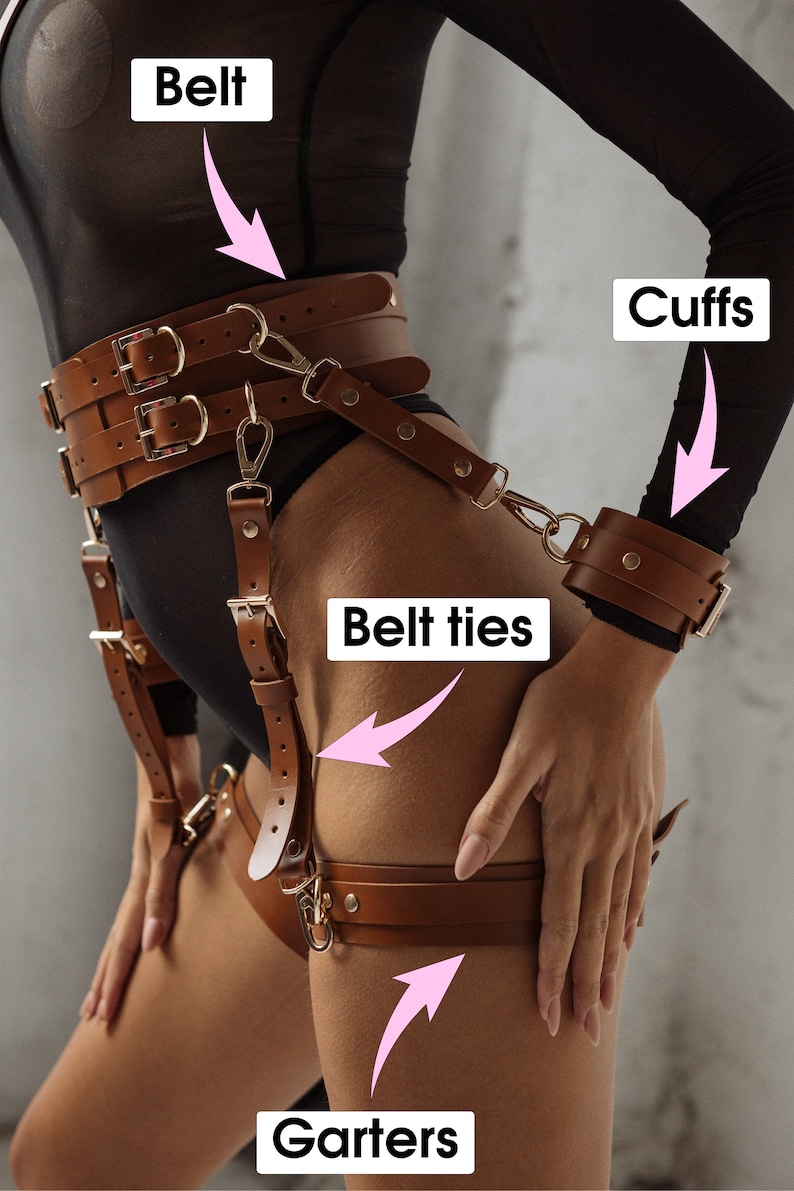 Harness And Cuff Butt Harness For Woman And Cuffs Leather Lingerie