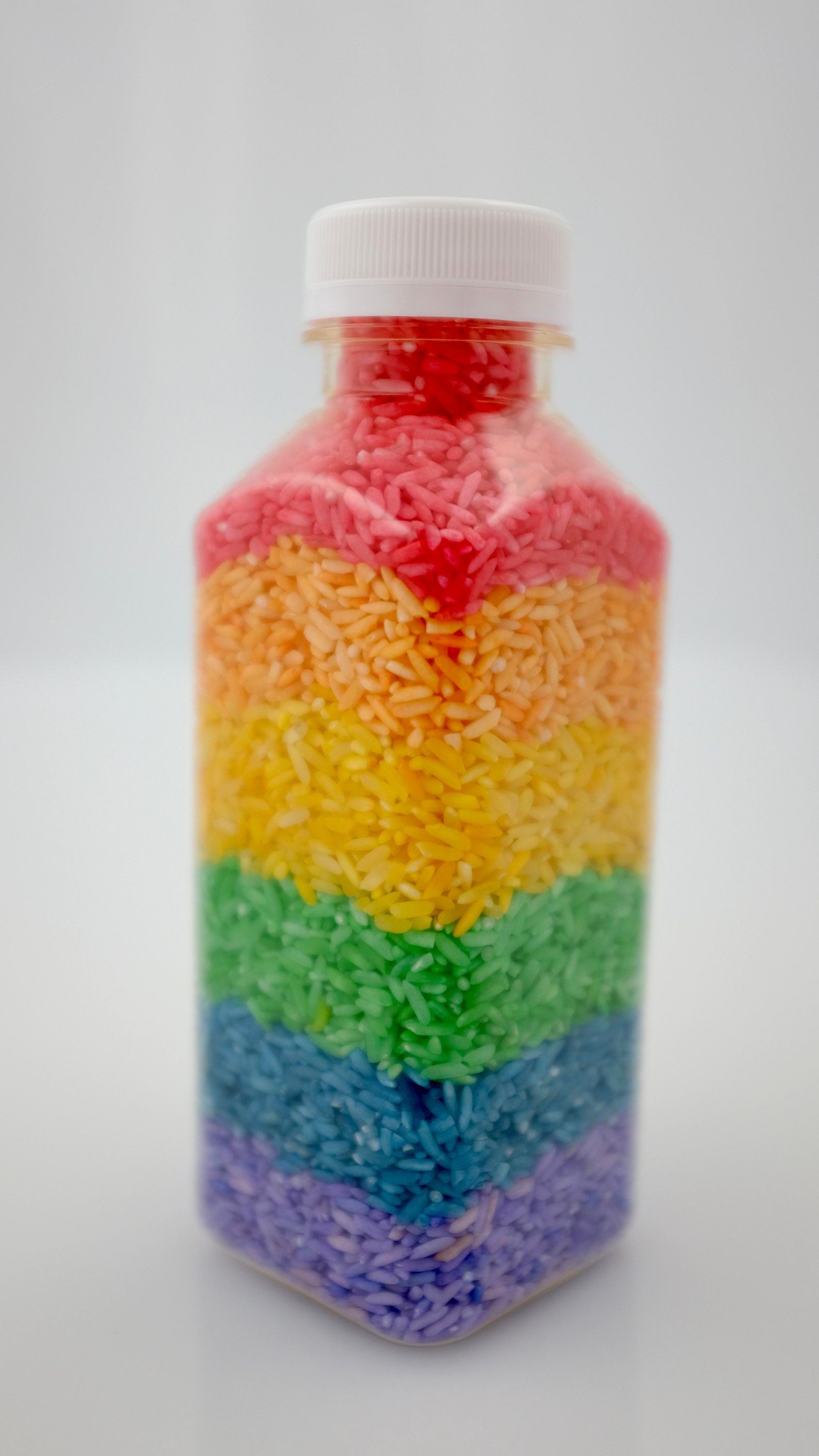 Sensory bottle rainbow rice diy kit calming bottle | Etsy