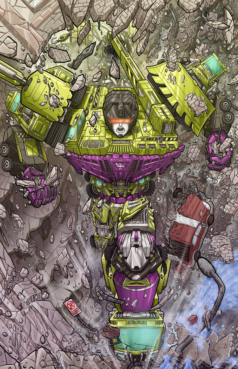Transformers the Unstoppable Devastator Art Print | Etsy