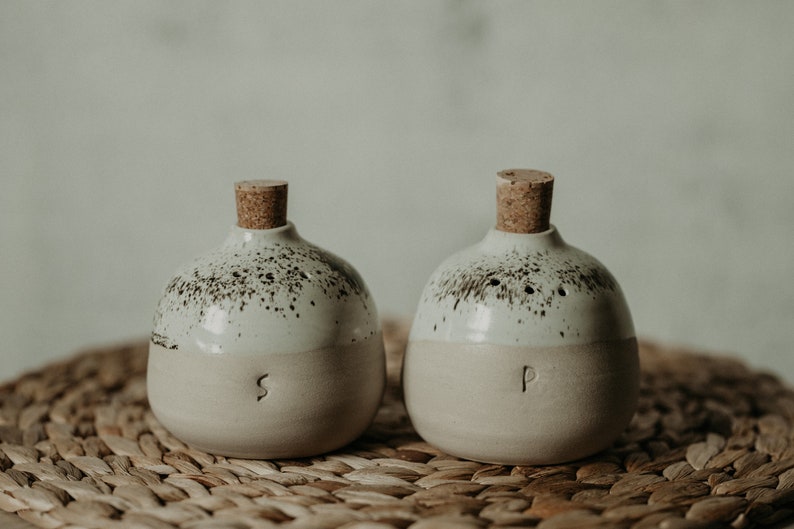 Ceramic Salt and Pepper Shakers Set. Pottery Salt and Pepper - Etsy