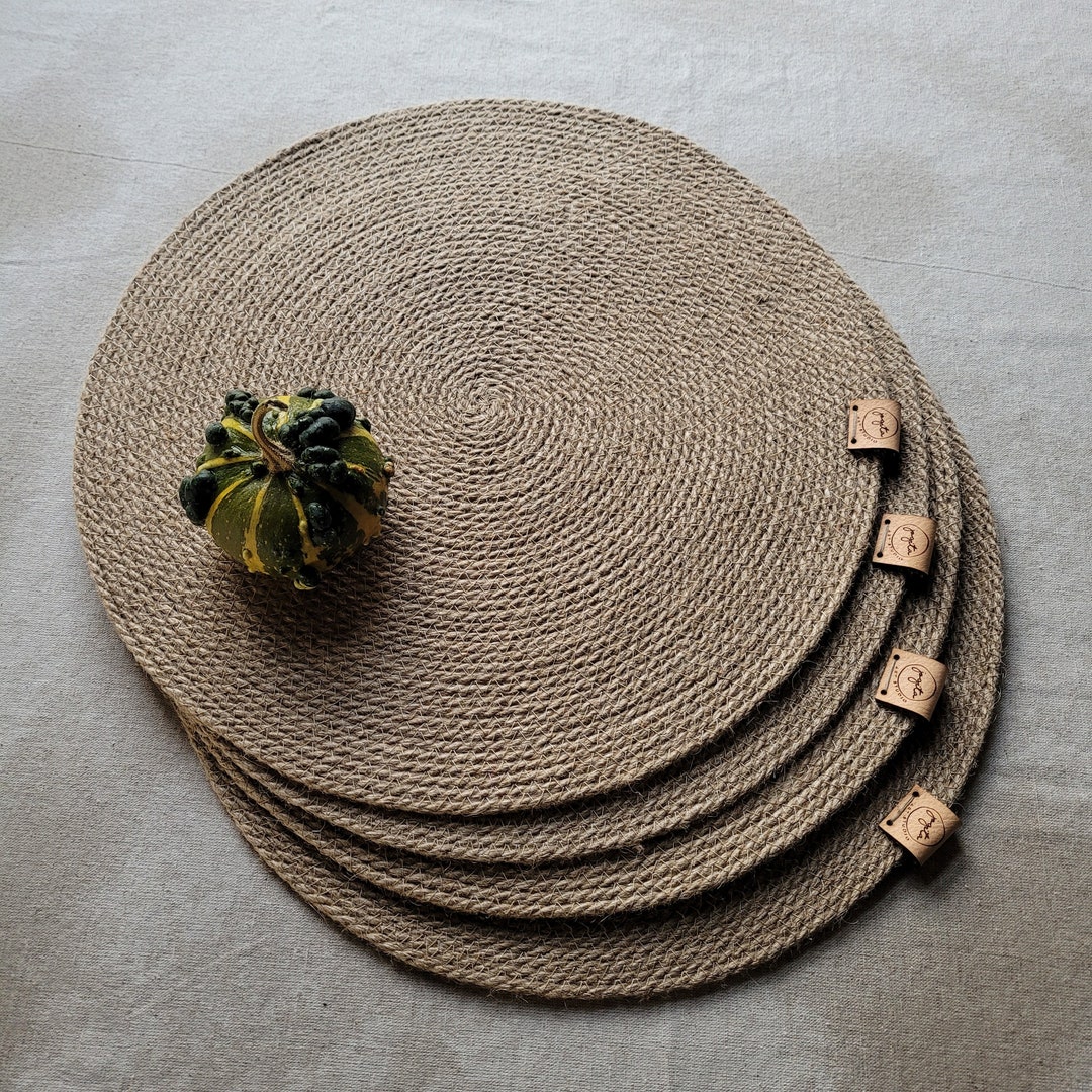 Natural Jute Placemats - Decorative Table Setting Placemats for ...