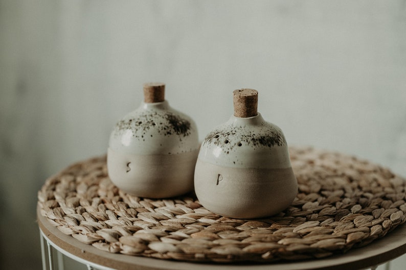 Ceramic Salt and Pepper Shakers Set. Pottery Salt and Pepper - Etsy