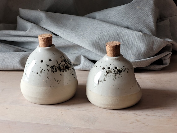 Ceramic Salt and Pepper Shakers Set. Pottery Salt and Pepper - Etsy