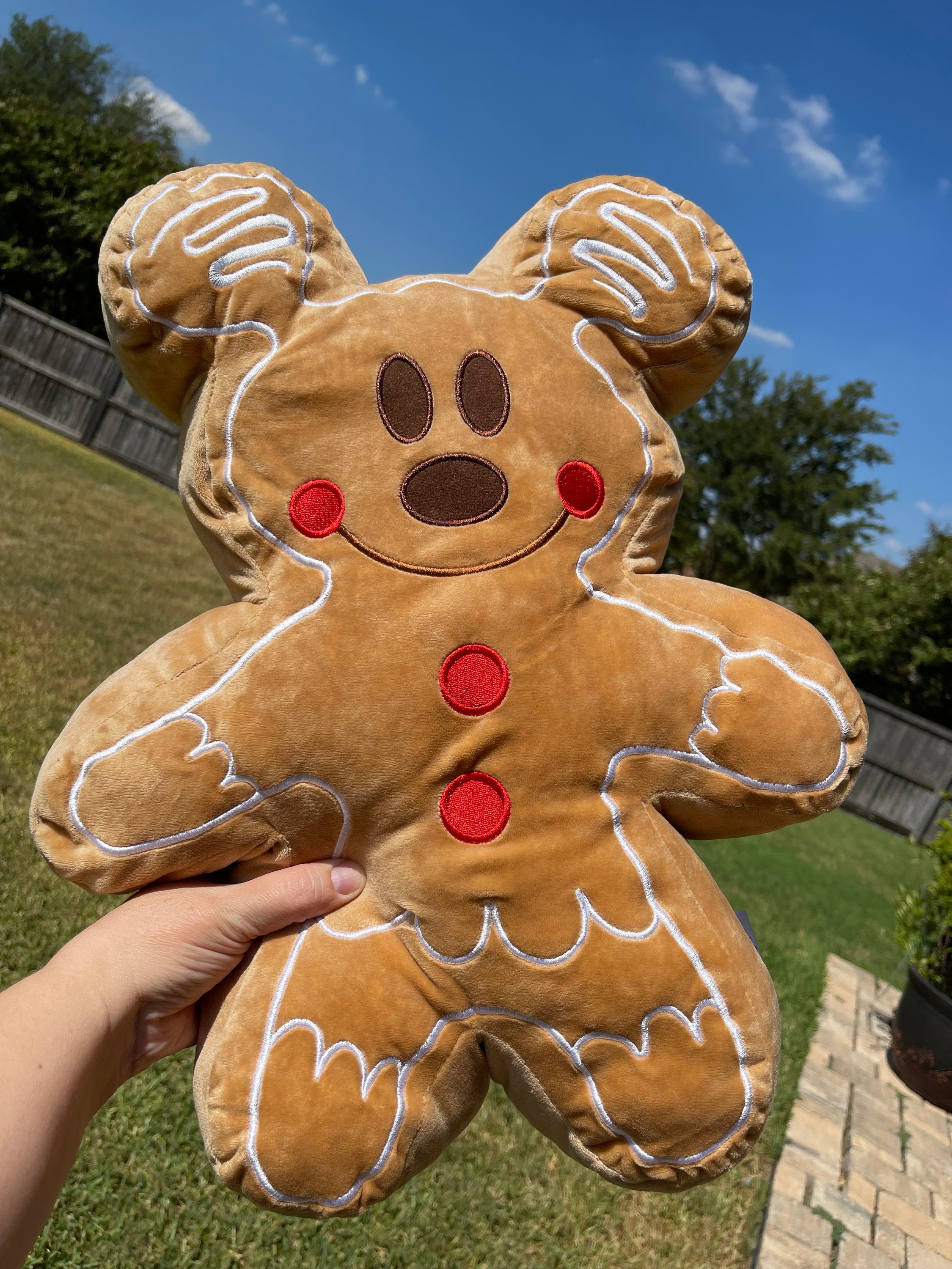 Mickey or Minnie Gingerbread Plush - Etsy