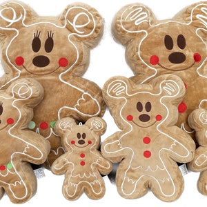 Mickey or Minnie Gingerbread Plush - Etsy