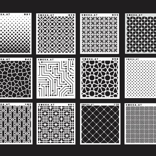 Plastic Stencil With Geometric Pattern Set01 - Etsy