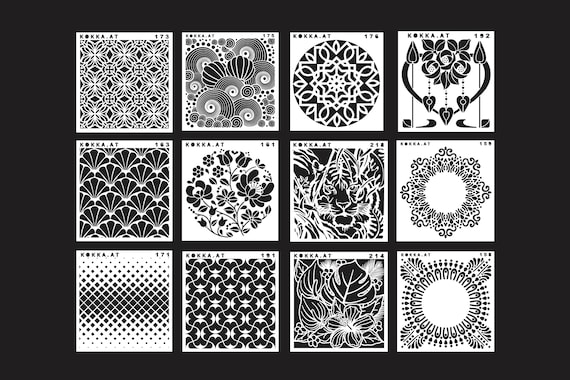 Plastic Stencil Big & Small Sizes With Geometric Pattern S09 - Etsy