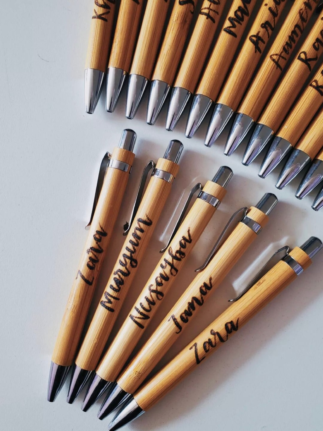 Personalized Bamboo Pens Customized Pens Wooden Pens - Etsy